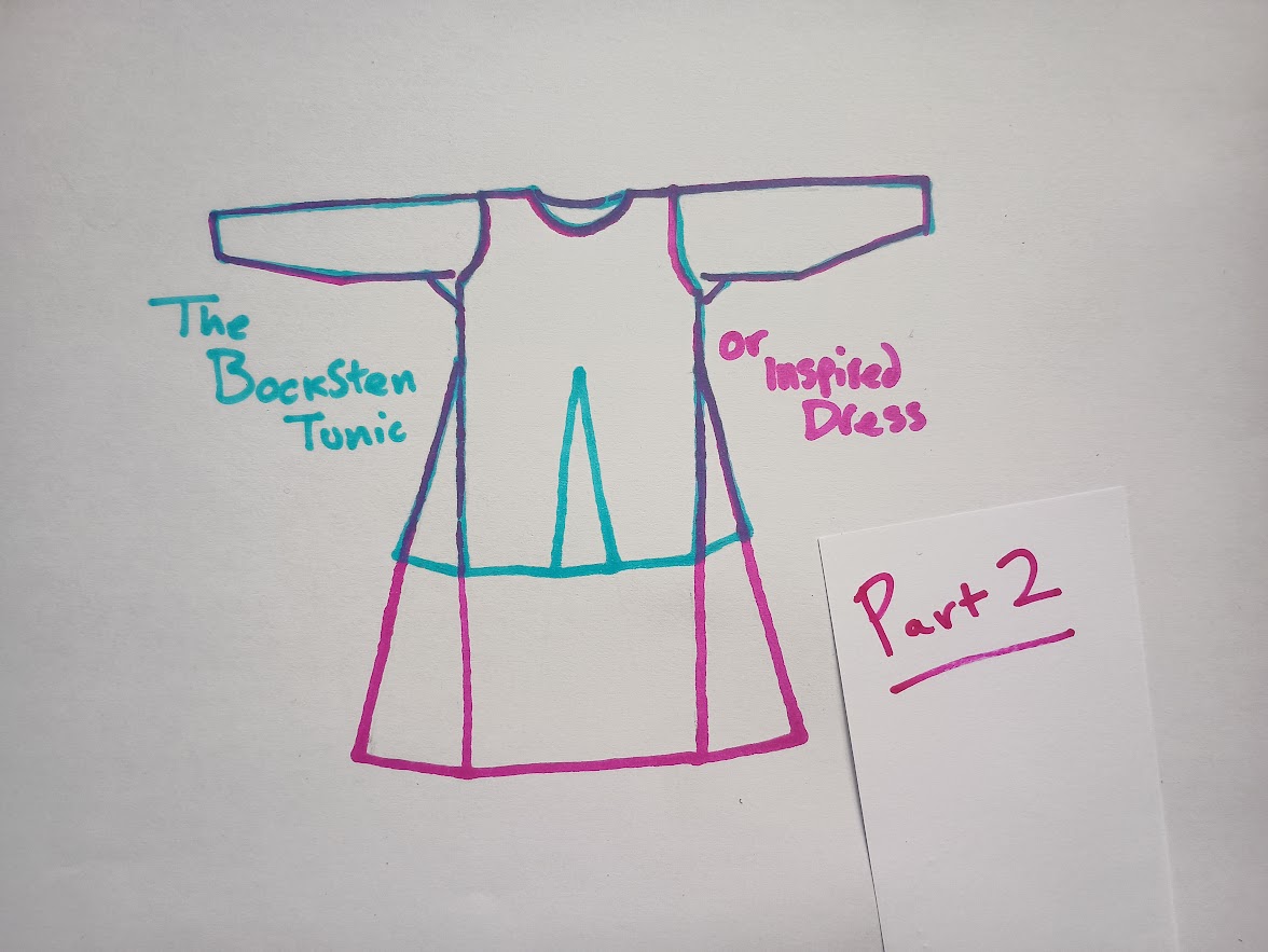 The Bocksten Tunic (or dress). Pt.2: Cutting it out. – Time Travel Garm